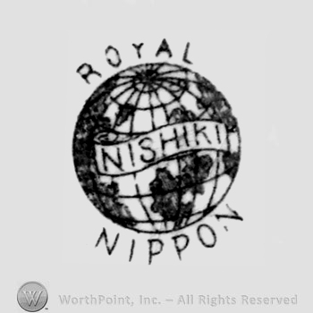 Mark with Globe map with "NISHIKI" ribbon in the | #694198