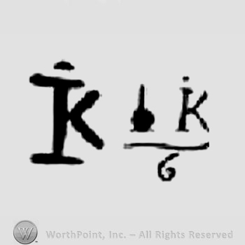 Mark with Large "K" letter with a dot above, vase | #694202