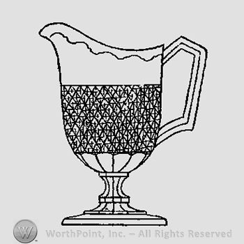 Mark with Glass Pattern: Scalloped Diamond Point. | #696766