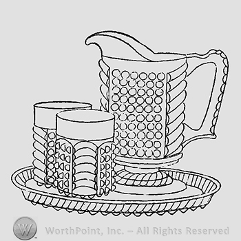 Mark with Glass Pattern: Hobnail with Bars. | #697745