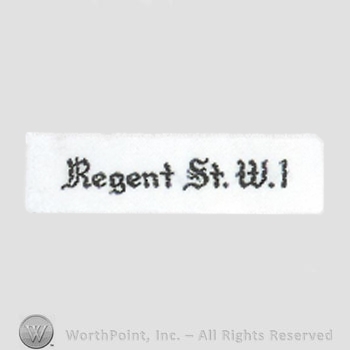 Mark with Clothing label: the text ''Regent | #699018