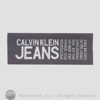Mark with Closing label: the text ''CALVIN KLEIN | #699984