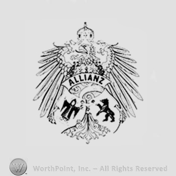 Mark with Two wings, a crown, a ribbon, a monk, a | #701849