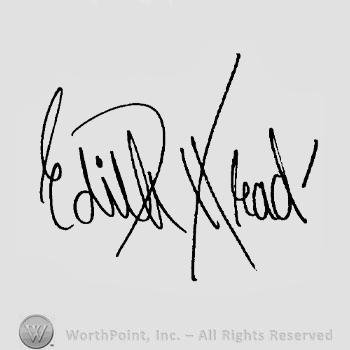 Mark with The signature of "Edith Head". | #703396