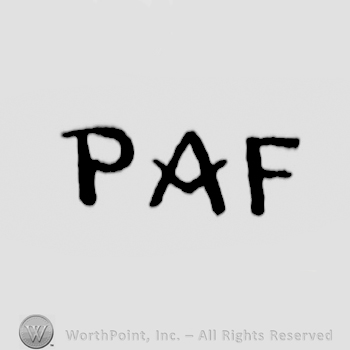 Mark with letters PAF | #70463