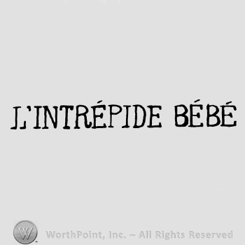 Mark with the text L'Intrepide Bebe in uppercase | #70524
