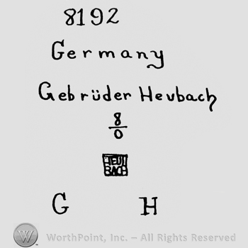 Mark with the text 8192 Germany Gebruder Heubach | #70590