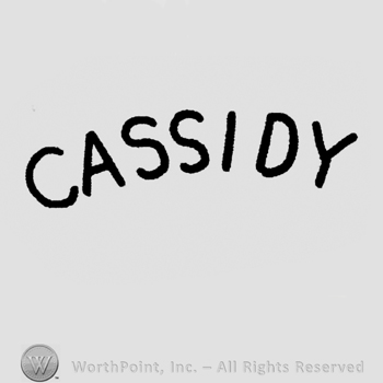 Mark with The word "CASSIDY". | #70838