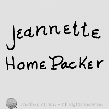 Mark with The text "Jeanette Home Packer". | #71053