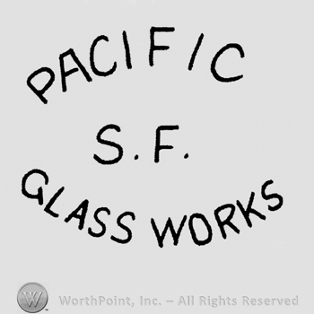 Mark with The text "PACIFIC S.F. GLASS WORKS". | #71213