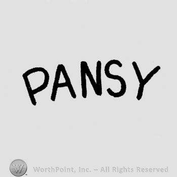 Mark with The word "PANSY". | #71216
