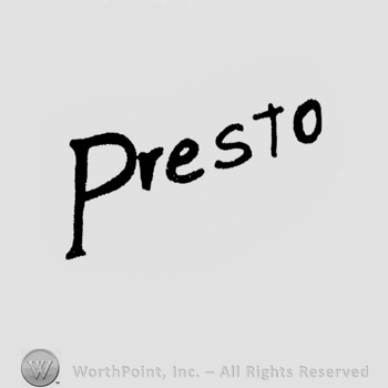 Mark with The word "Presto". | #71243