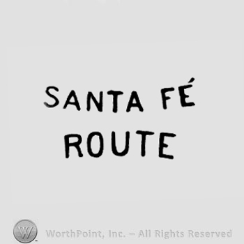 Mark with The text "SANTA FE ROUTE". | #712516