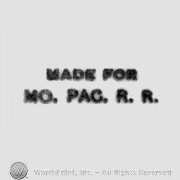 Mark with The text "MADE FOR MO. PAC. R.R.´´. | #713101