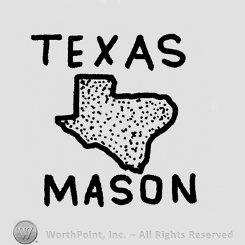 Mark with The text "TEXAS MASON" and a map. | #71346
