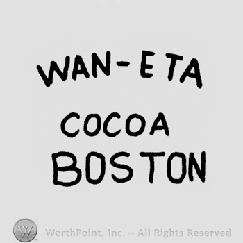Mark with The text "WAN-ETA COCOA BOSTON". | #71365