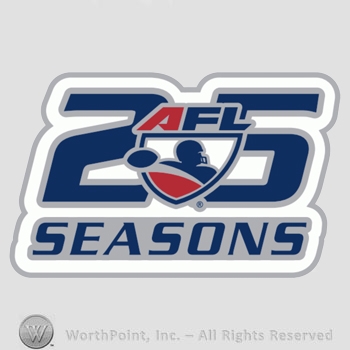 Mark with The number 25, the text "AFL SEASONS", | #715701