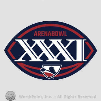 Mark with An oval, the text "ARENABOWL XXXI", a | #715734