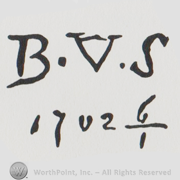 Mark with the initials BVS above the number 1702 | #71786