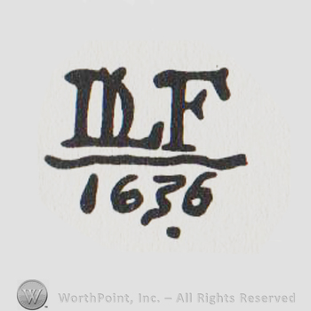 Mark with the intials DLF above the number 1636 | #71909