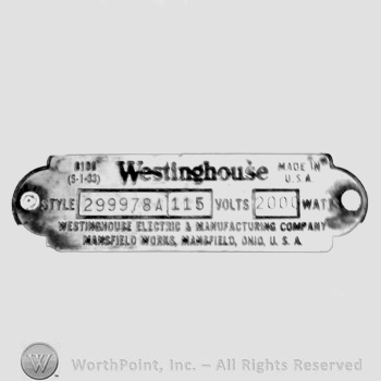 Mark with The text "Westinghouse MADE IN U.S.A. | #719914