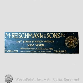 Mark with The text "M. REISCHMANN & SONS Inc. | #720036