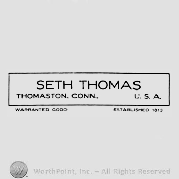 Mark with The text "SETH THOMAS, THOMASTON, CONN. | #720081