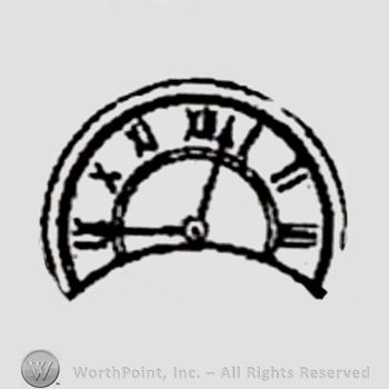 Mark with Half clock face with crescent shape. | #720141