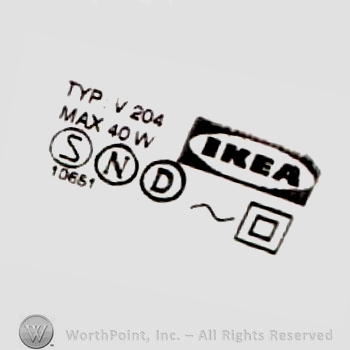 Mark with The text "TYP v 204 MAX 40W S N D IKEA" | #720144