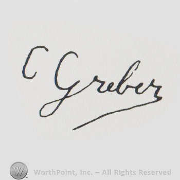 Mark with the name C Gruber handwritten | #72130