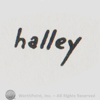 Mark with the word Halley in lowercase | #72163