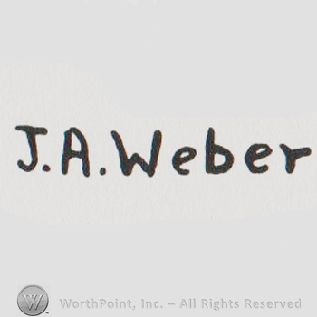 Mark with J A WEBER uppercase letters | #72251