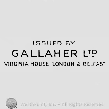 Mark with The text "ISSUED BY GALLAHER ltd. | #727272
