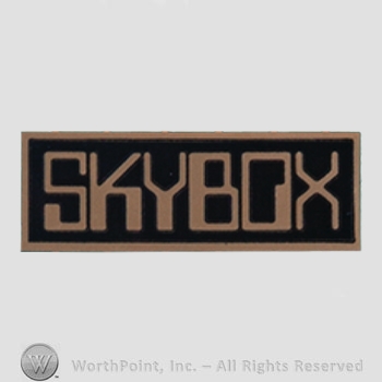 Mark with A frame and the text "SKYBOX". | #727472