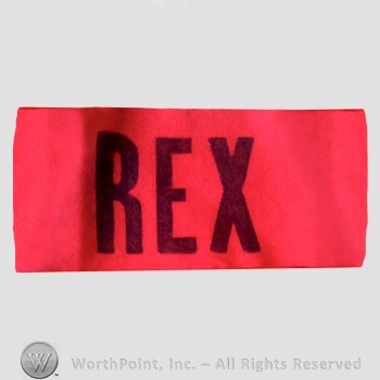 Mark with An armband with the text "REX". | #729312