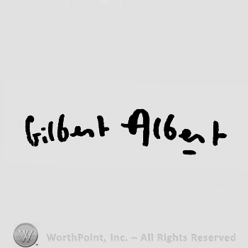 Mark with The text "Gilbert Albert". | #730658