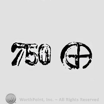 Mark with The number "750" and a monogram made of | #730659