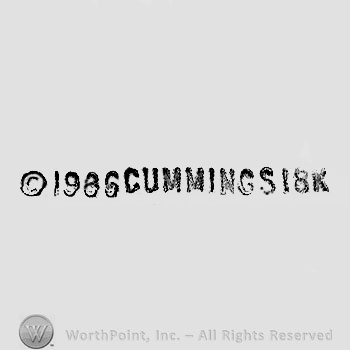 Mark with The text "1986 CUMMINGS 18K" and the | #730665