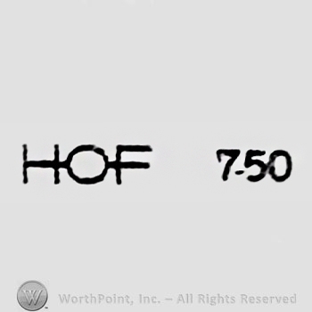 Mark with The text "HOF 750" and a line. | #730722
