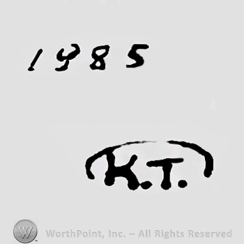 Mark with The letters "KT" and a dot, all inside | #730765