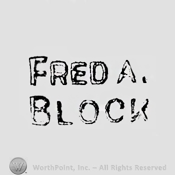 Mark with The text "FRED A. BLOCK". | #730788