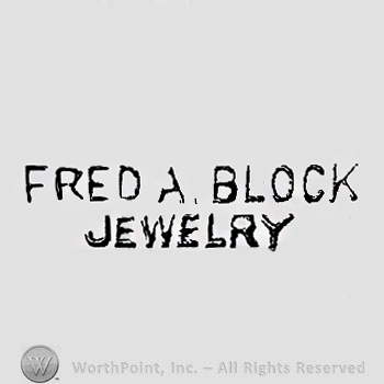 Mark with The text "FRED A. BLOCK JEWELRY". | #730789