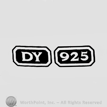 Mark with The letters "DY" and the number "925", | #730821
