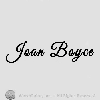 Mark with The text "Joan Boyce". | #730890