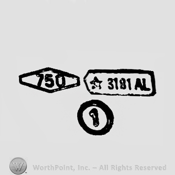 Mark with The number "750" inside a diamond, a | #731002