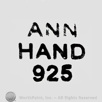 Mark with The text "ANN HAND 925". | #731088