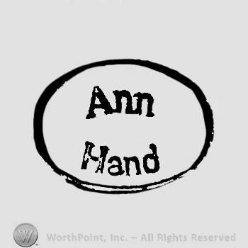 Mark with The text "Ann Hand" inside an oval. | #731089