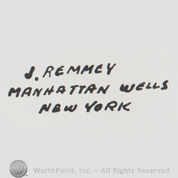 Mark with J REMMEY MANHATTAN WELLS NEW YORK in | #74372