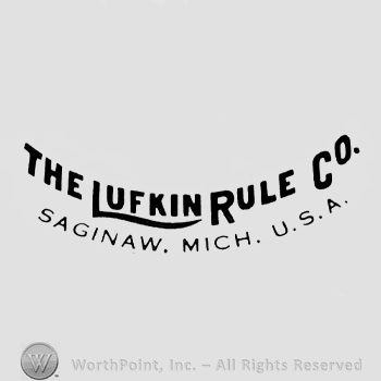 Mark with The text ''THE LUFKIN RULE CO. SAGINAW. | #743934