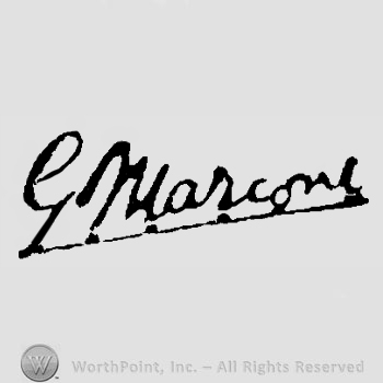 Mark with The text ''G.Marconi'' and a line. | #743950